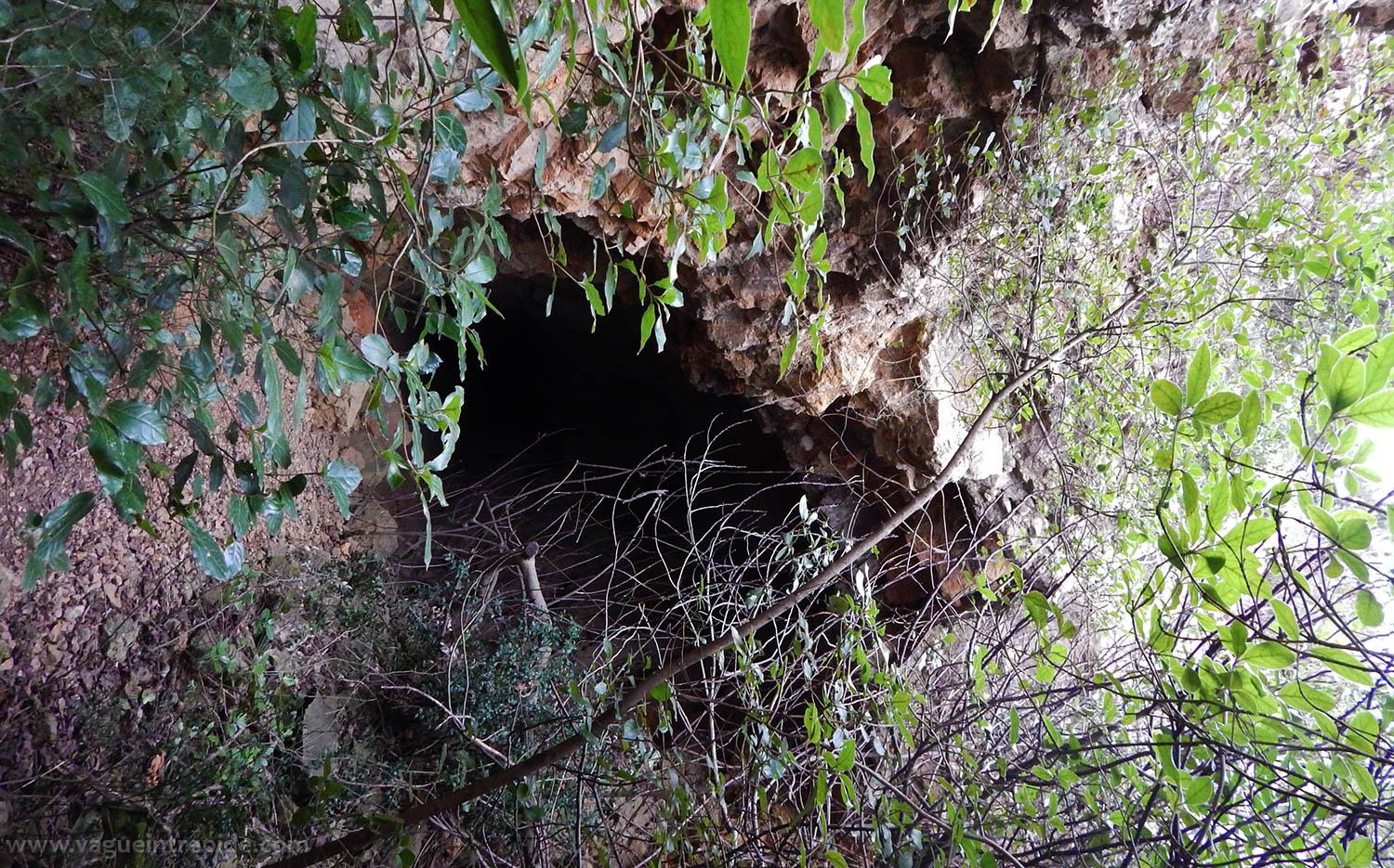 Tunnel et four à chaux sous une colline de l'Hérault